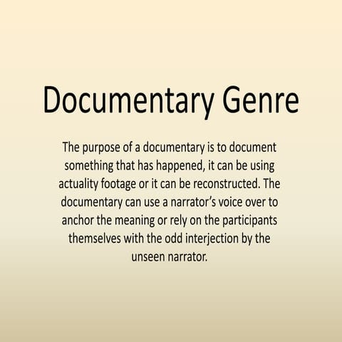 Documentary genre | PPTX