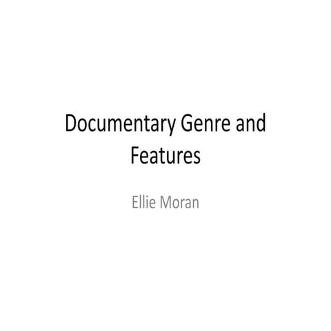 Documentary genre | PPTX