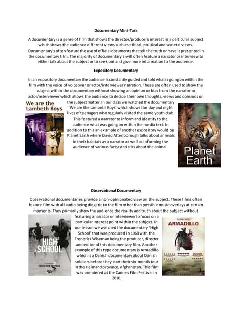 Documentary Presentation | PPTX
