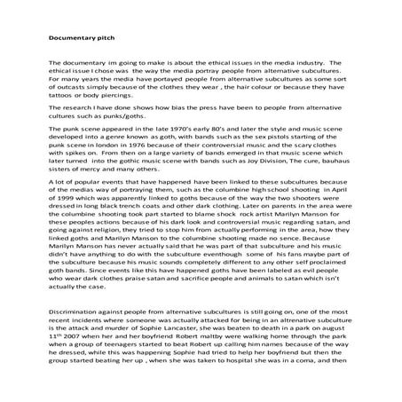 Documentary pitch | DOCX