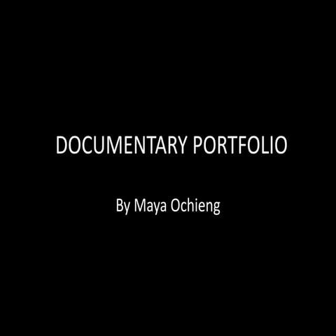 Documentary Portfolio | PPTX