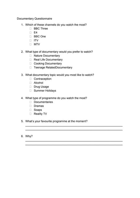 CCTV Questionnaire and Results | DOCX