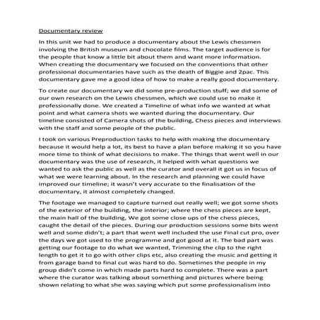 Documentary review | DOCX