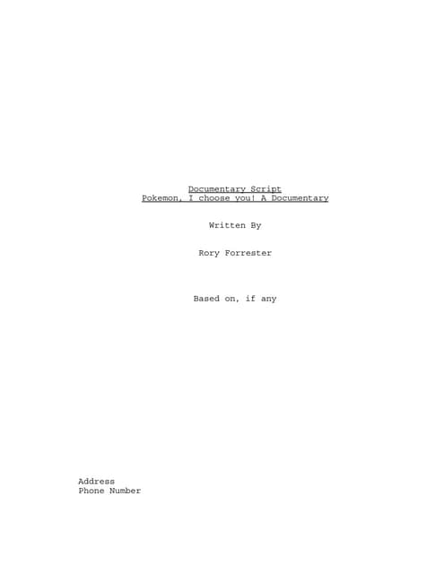 Documentary script Client Draft | PDF