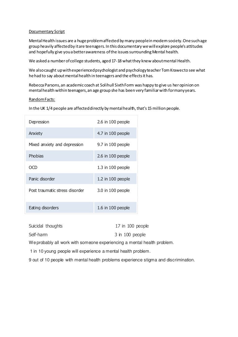 Documentary Script Documentary Script