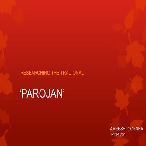 Final presentation of Parojan | PPT