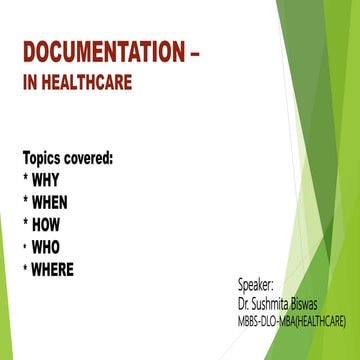 Documentation in Healthcare | PPTX
