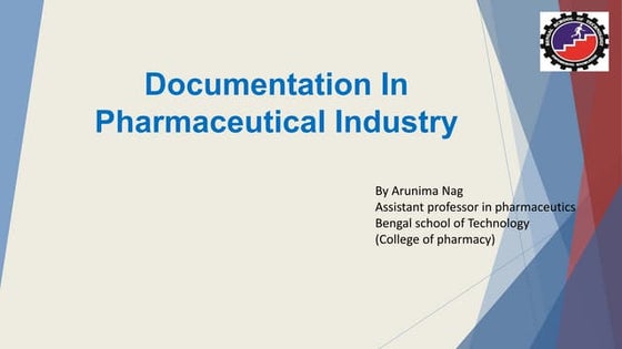 documentation in pharmaceutical industry ppt.pptx