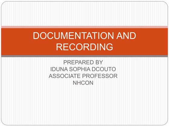 Nursing documentation ppt | PPT