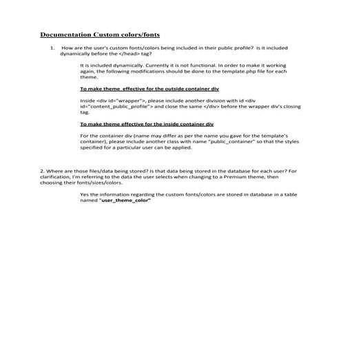 Documentation custom colors | PDF