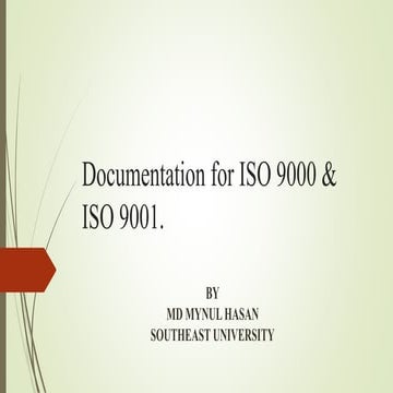 Documentation for iso 9000 and 9001 | PPT