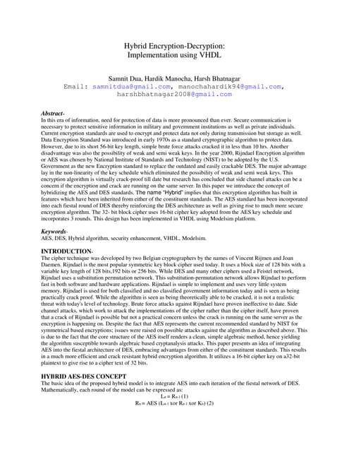 Implementation of DES encryption and decryption Algorithm | PDF Implementation of DES encryption and decryption Algorithm | PDF