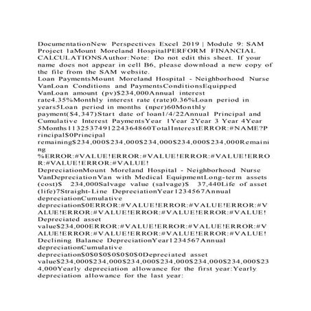 Documentation new perspectives excel 2019 module 9 sam project 1 | DOCX