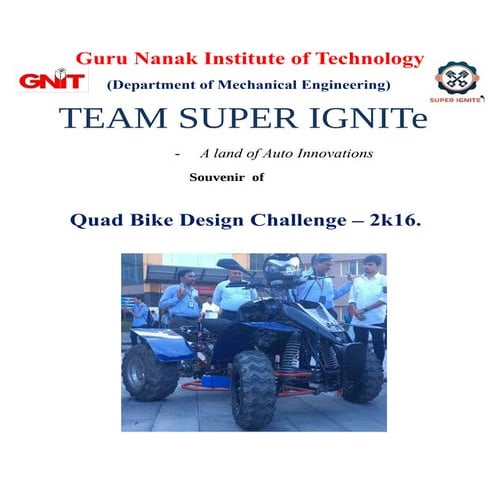 Documentation of quad bike design challenege. | PDF