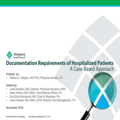 Documentation requirements of hospitalized patients | PPT