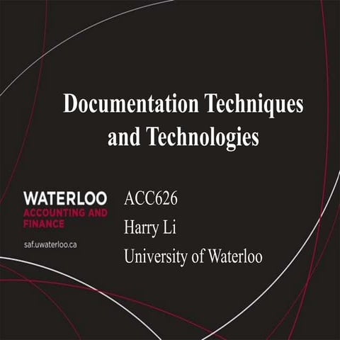 Documentation techniques and technologies | PPTX