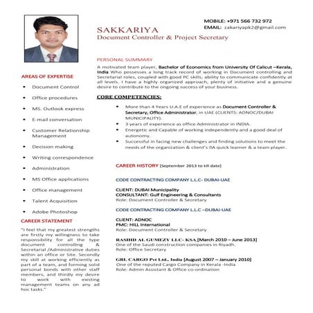 Document controller & Project Secretary | PDF