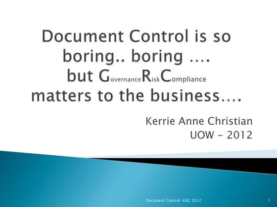 CONCEPT OF CONTROLLED –UNCONTROLLED DOCUMENTS & CTD.pdf | Desktop ...