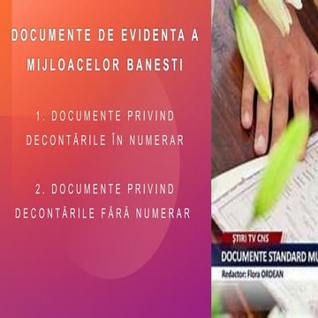Documente de evidenta a mijloacelor banesti - trezorerie | PPTX