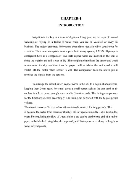 report on rain alarm project | PDF | Home Security | Home & Garden