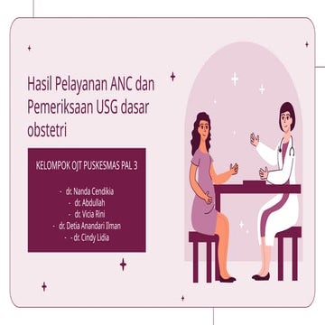 presentasi pelatihan anc dan usg on the job training | PPTX
