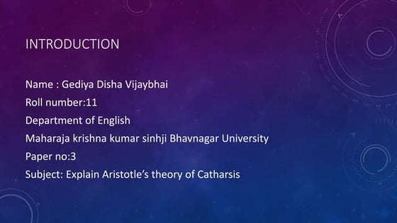 Catharsis by Aristotle | PPT