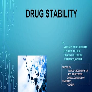 Factors affecting stability of drugs | PPTX