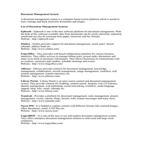 Document Management System - DMS | PDF