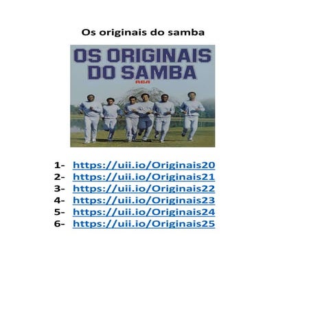 Os Oroginais do samba | DOCX