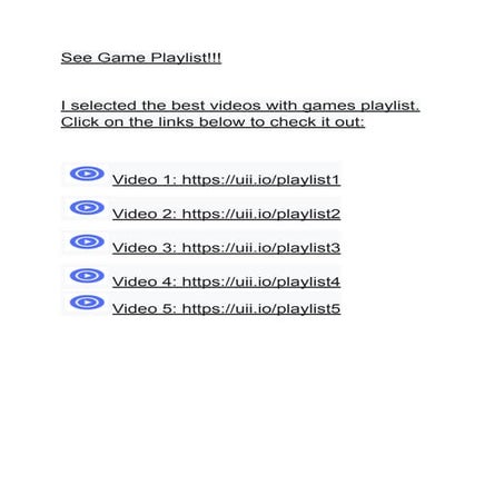 Game Playlist!!! | PDF