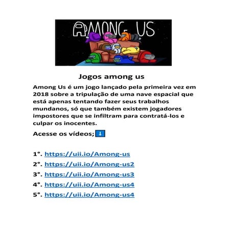 Jogos among us | PDF