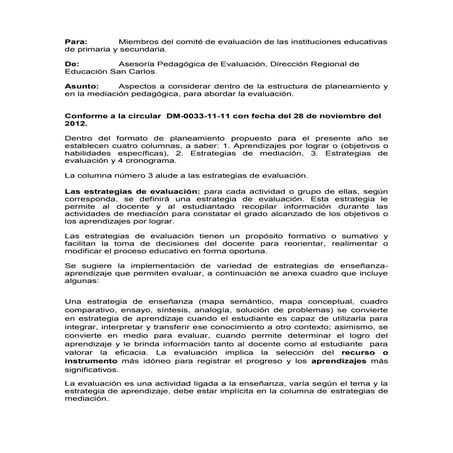 Documento de trabajo cotidiano según circular | DOCX