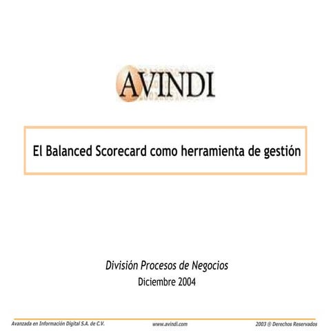 Explicacion Bsc | PPT