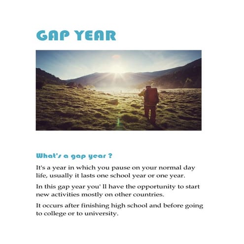 Gap year | RTF