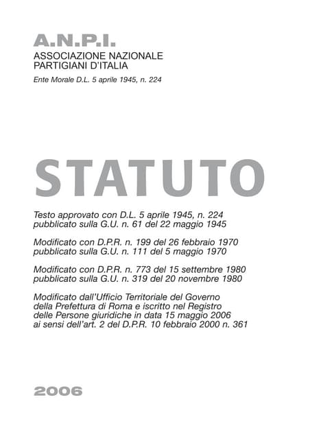 Statuto o atto costitutivo | PDF