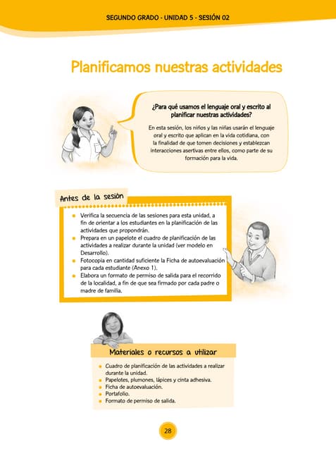 Sesión de Aprendizaje 08 de Unidad Didáctica 01 del Área de ...