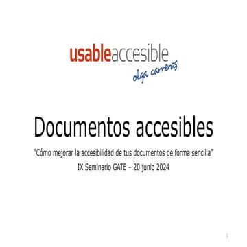 Olga Carreras Montoto, Consultora freelance at Usable y accesible