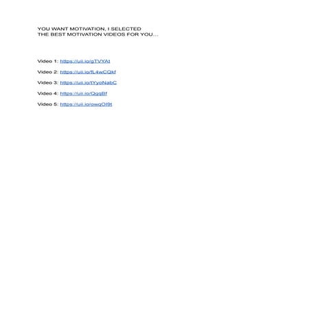 MOTIVATION VIDEOS | PDF