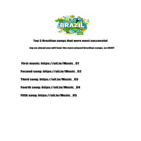 Top 5 Brazilian songs that were most successful | PDF