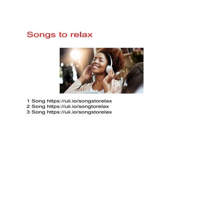 Songs to relax | PDF