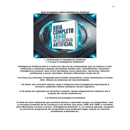 Guia Completo Sobre Inteligência Artificial Pdf