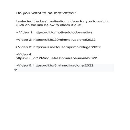 Motivational videos | PDF