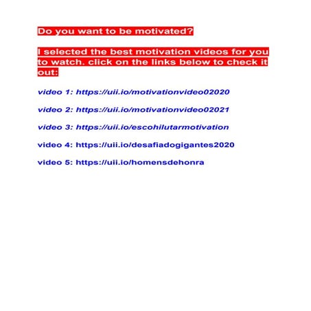 The motivation you need | PDF