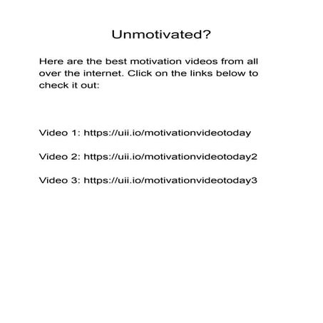 Feeling unmotivated? | PDF