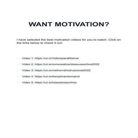 BEST VIDEOS FOR YOUR MOTIVATION | PDF