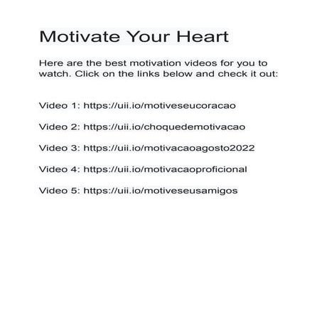 Motivate Your Heart | PDF