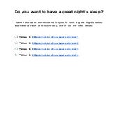Have a great night's sleep! | DOCX | Video Software | Computer Software ...