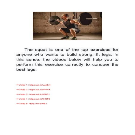 HOW TO SQUAT | PDF | Fitness and Exercise | Healthy Living