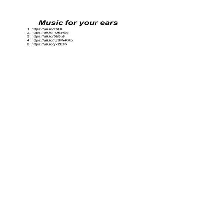 Music for your ears | PDF