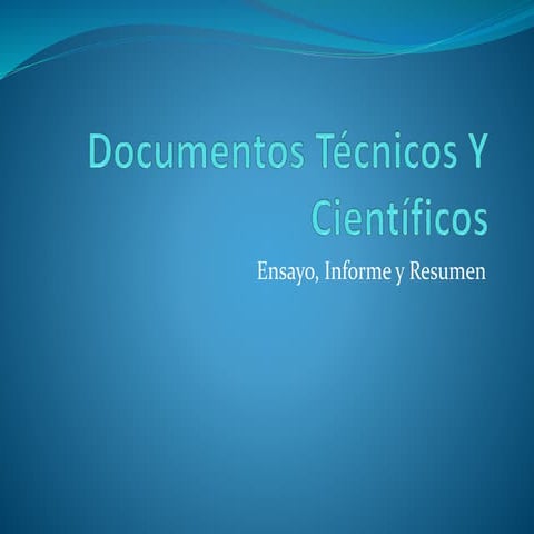 Documentos tecnicos | PPTX